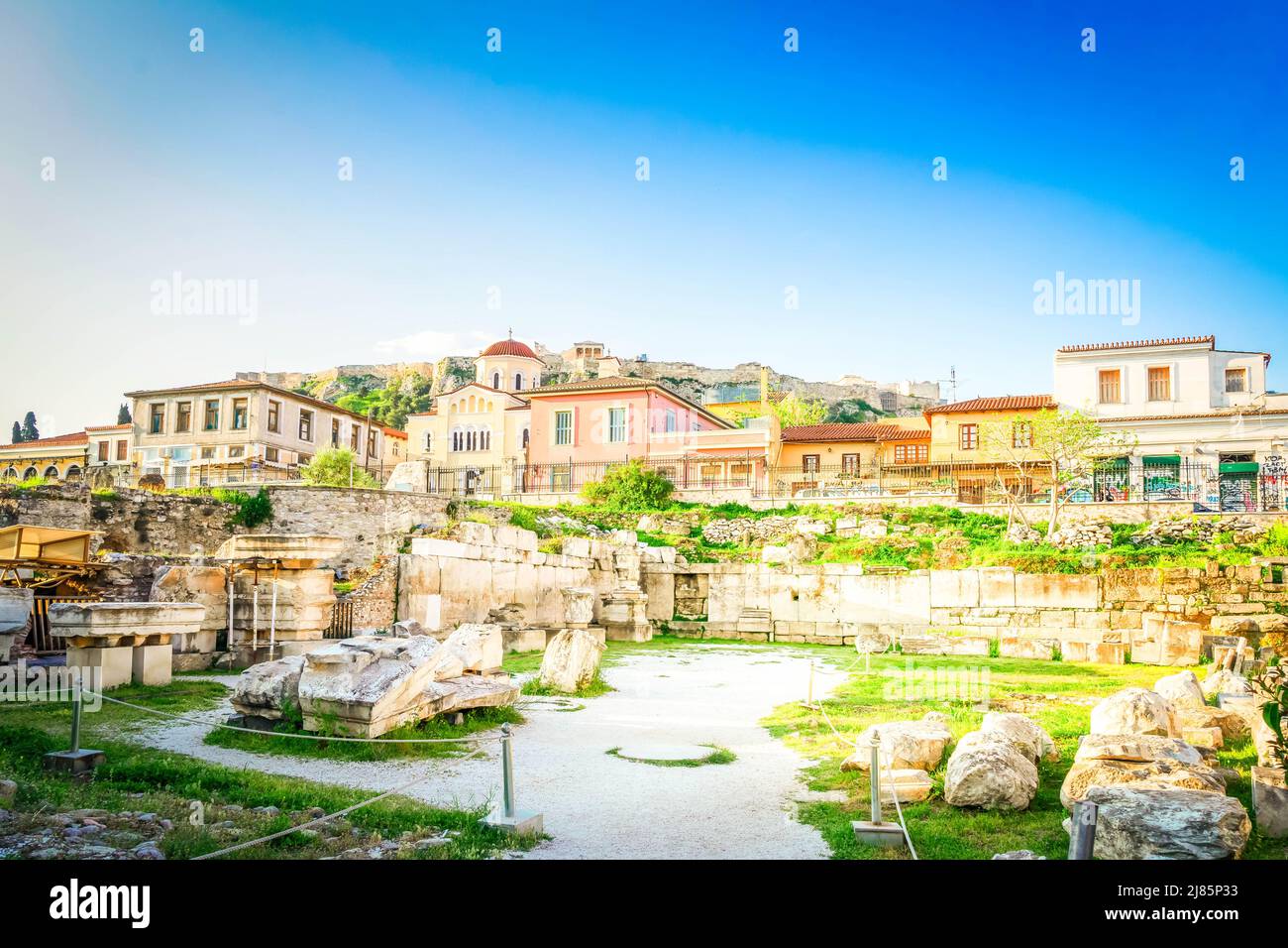 Athens and Acropolis Stock Photo - Alamy