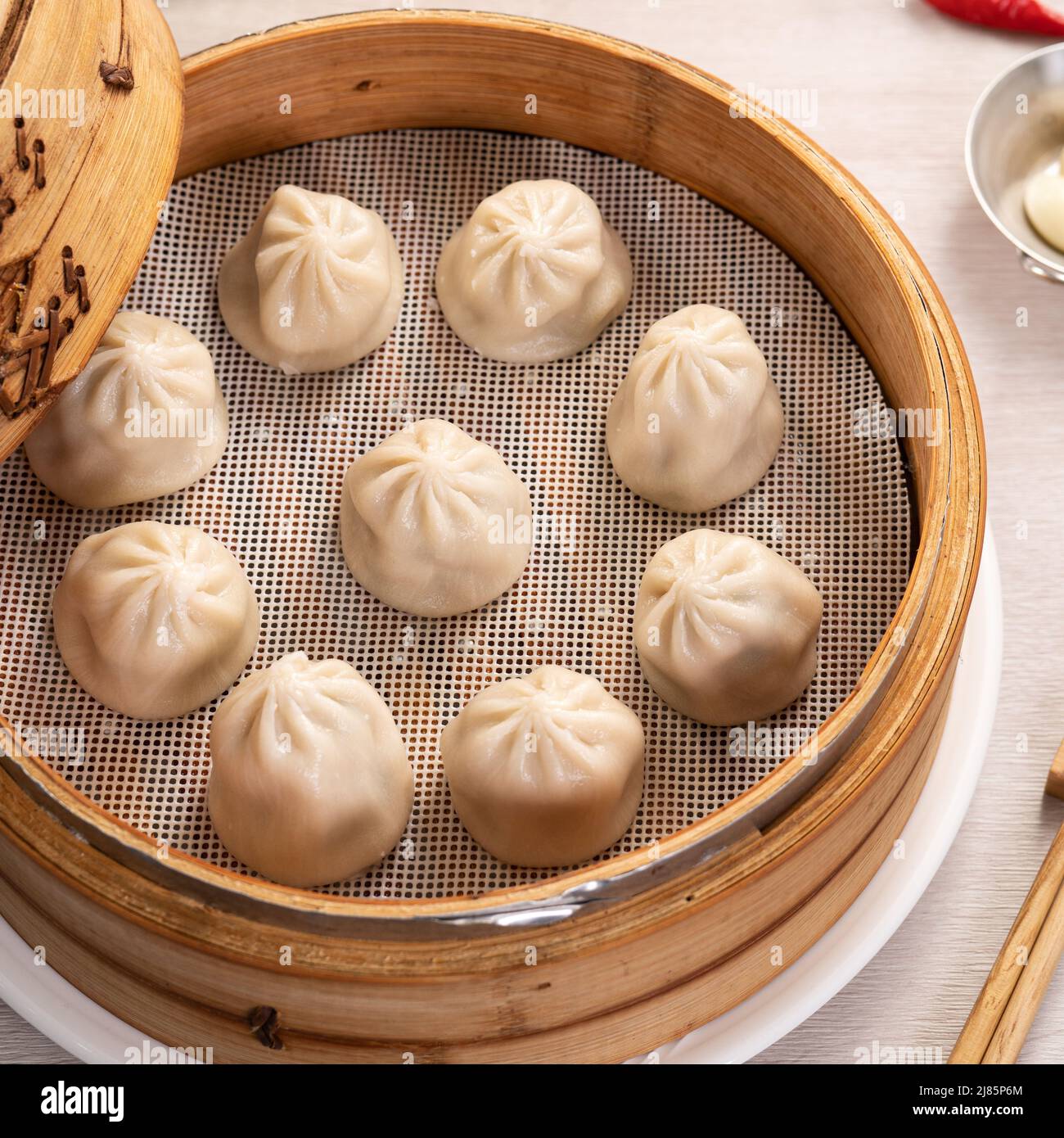Steamed pork soup dumplings named Xiao long bao in Taiwan, Taiwanese ...
