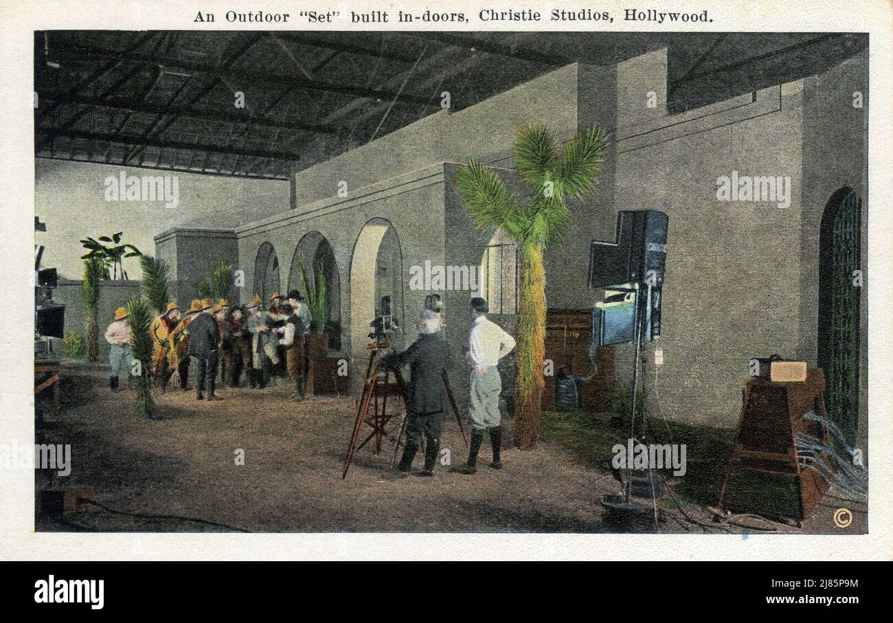 Movie Crew filming an Unidentified Silent Movie on an Early California ...