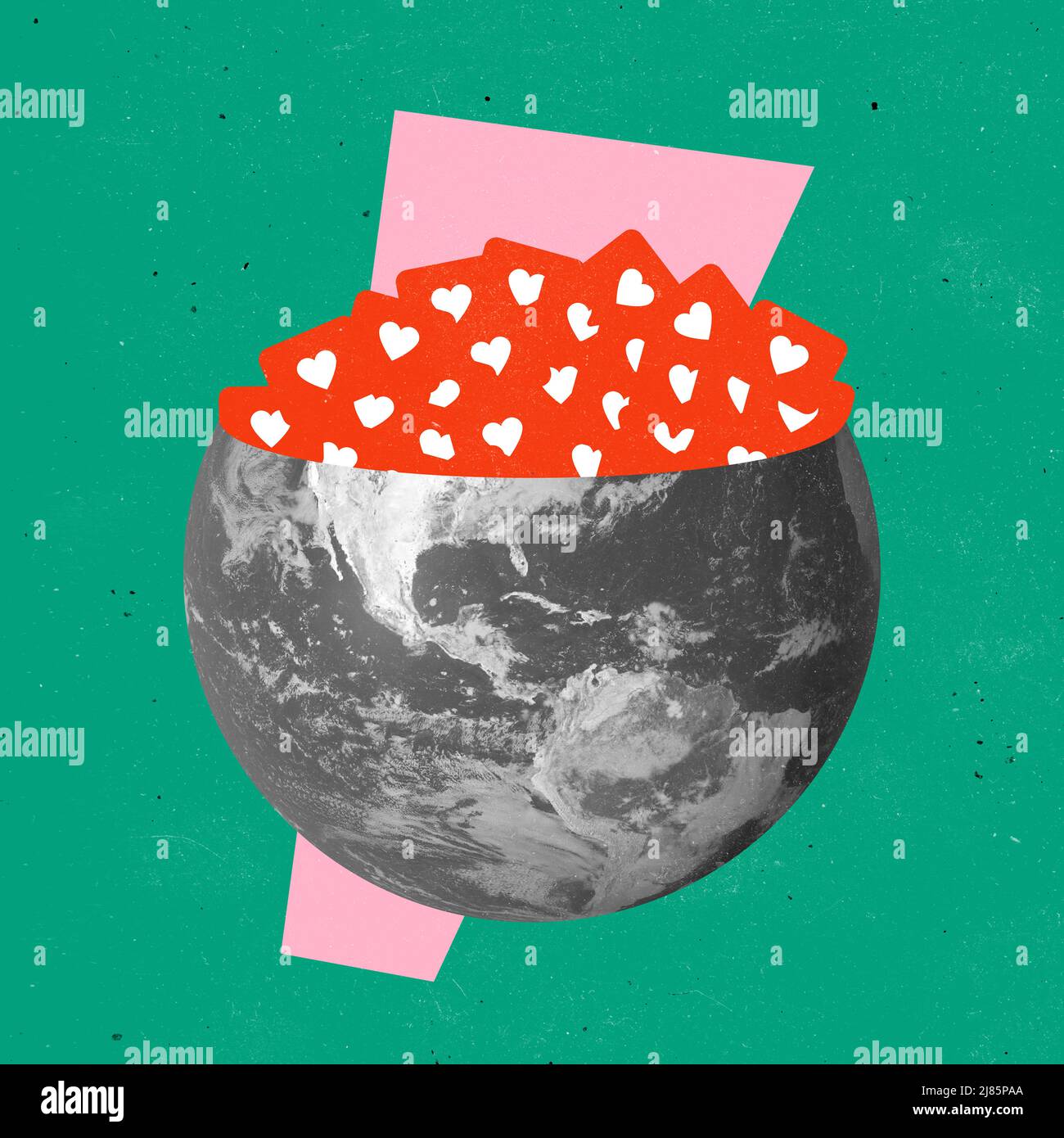 Collage globe advertisement hi-res stock photography and images - Alamy