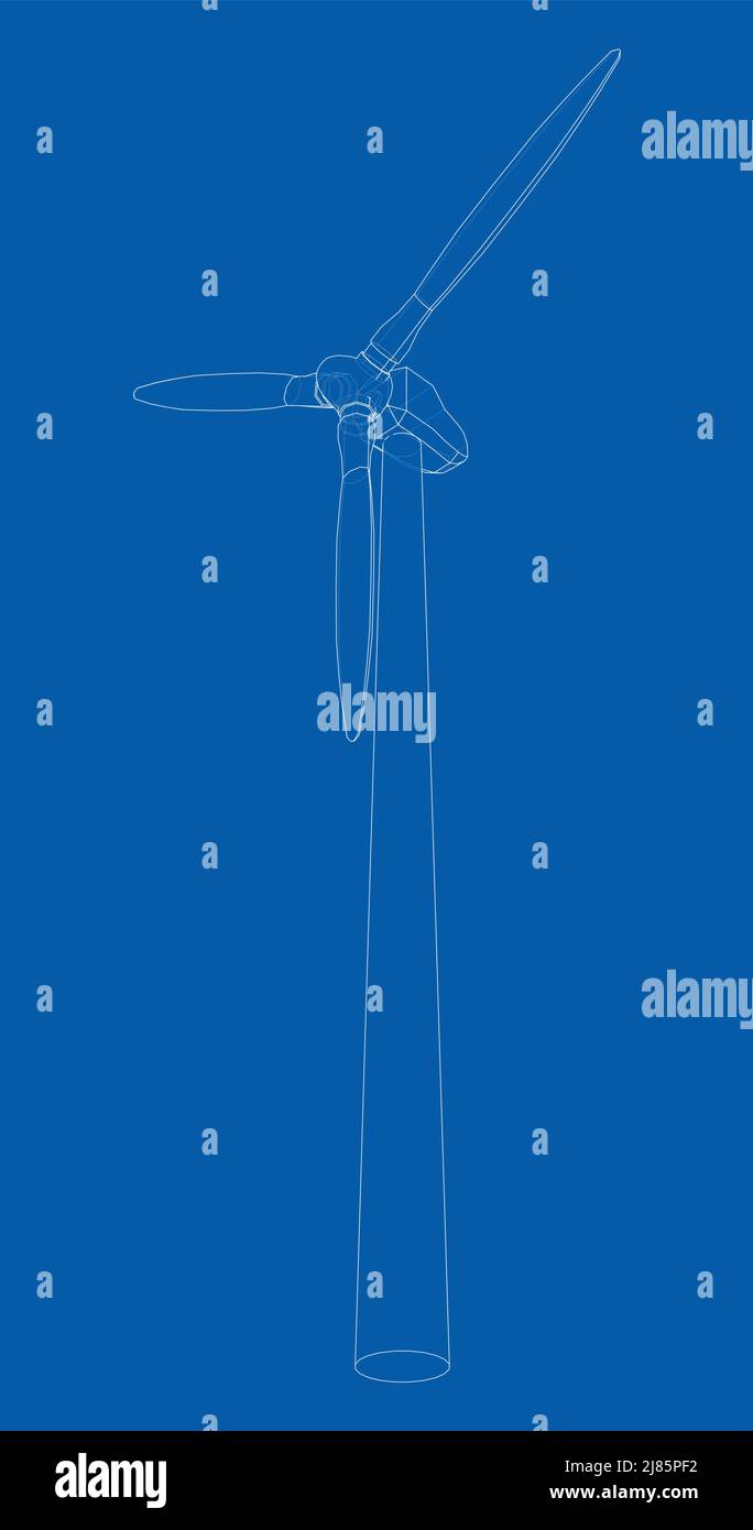 Wind turbine blueprint Stock Vector Images - Alamy