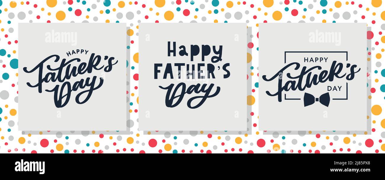Happy Father s Day Calligraphy greeting card. Vector illustration Stock ...