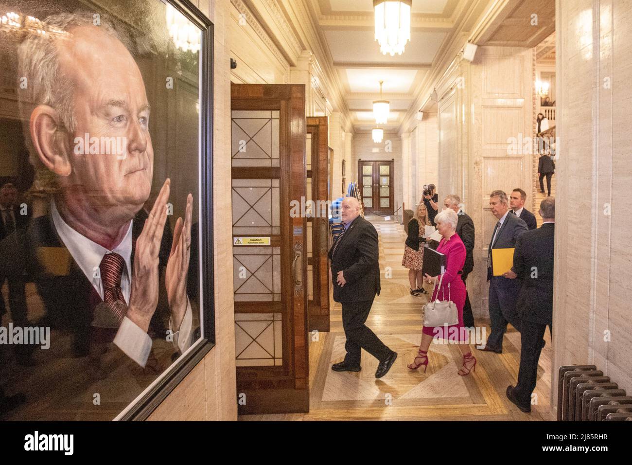 DUP's David Hilditch leads colleagues into the Assembly Chamber at ...