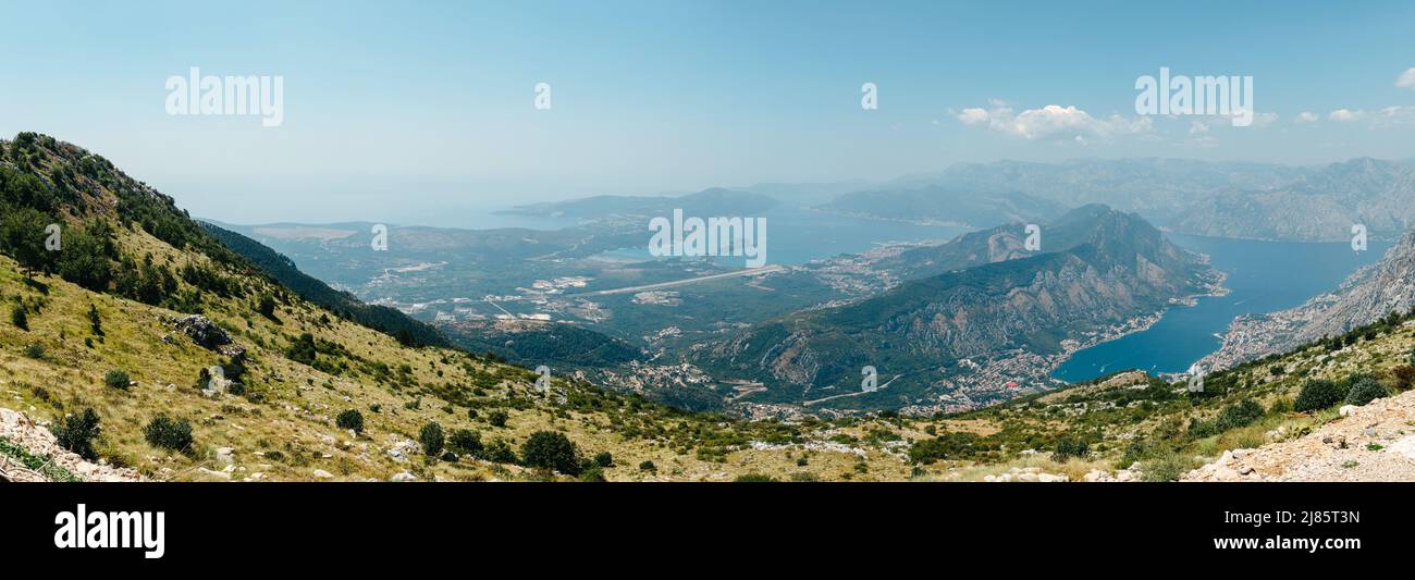 Beautiful nature mountains landscape. Kotor bay, Montenegro. Views of ...