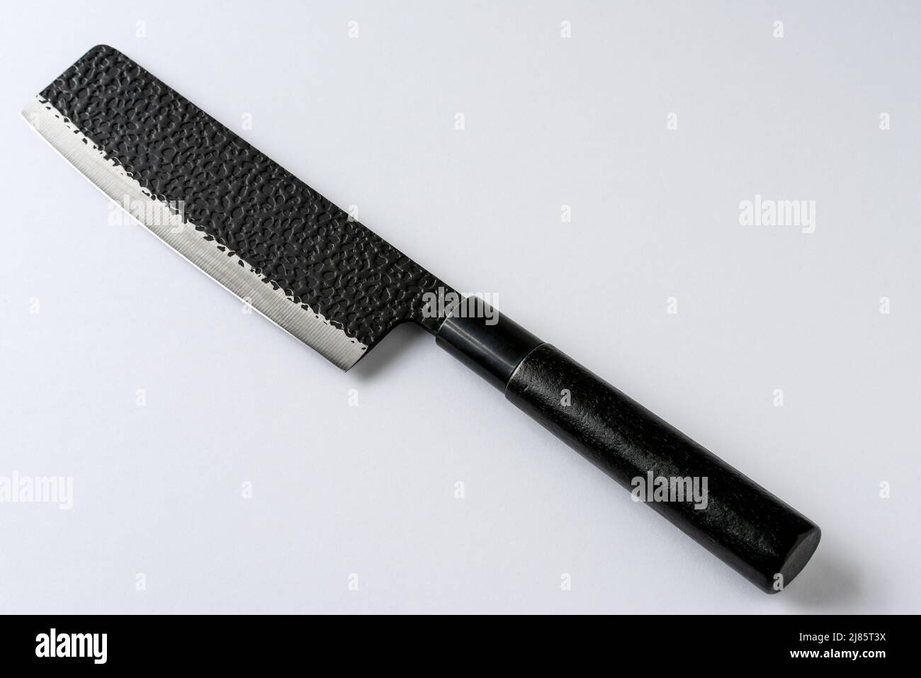 Modern Black Kitchen Cleaver Stock Photo - Alamy
