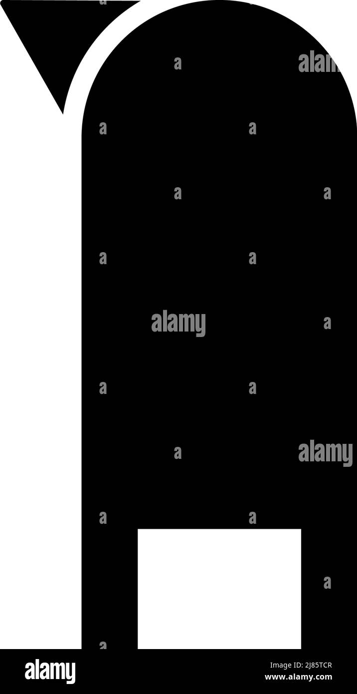 Rectangle button icon Mailbox. Button banner Rectangle badge interface for application ...