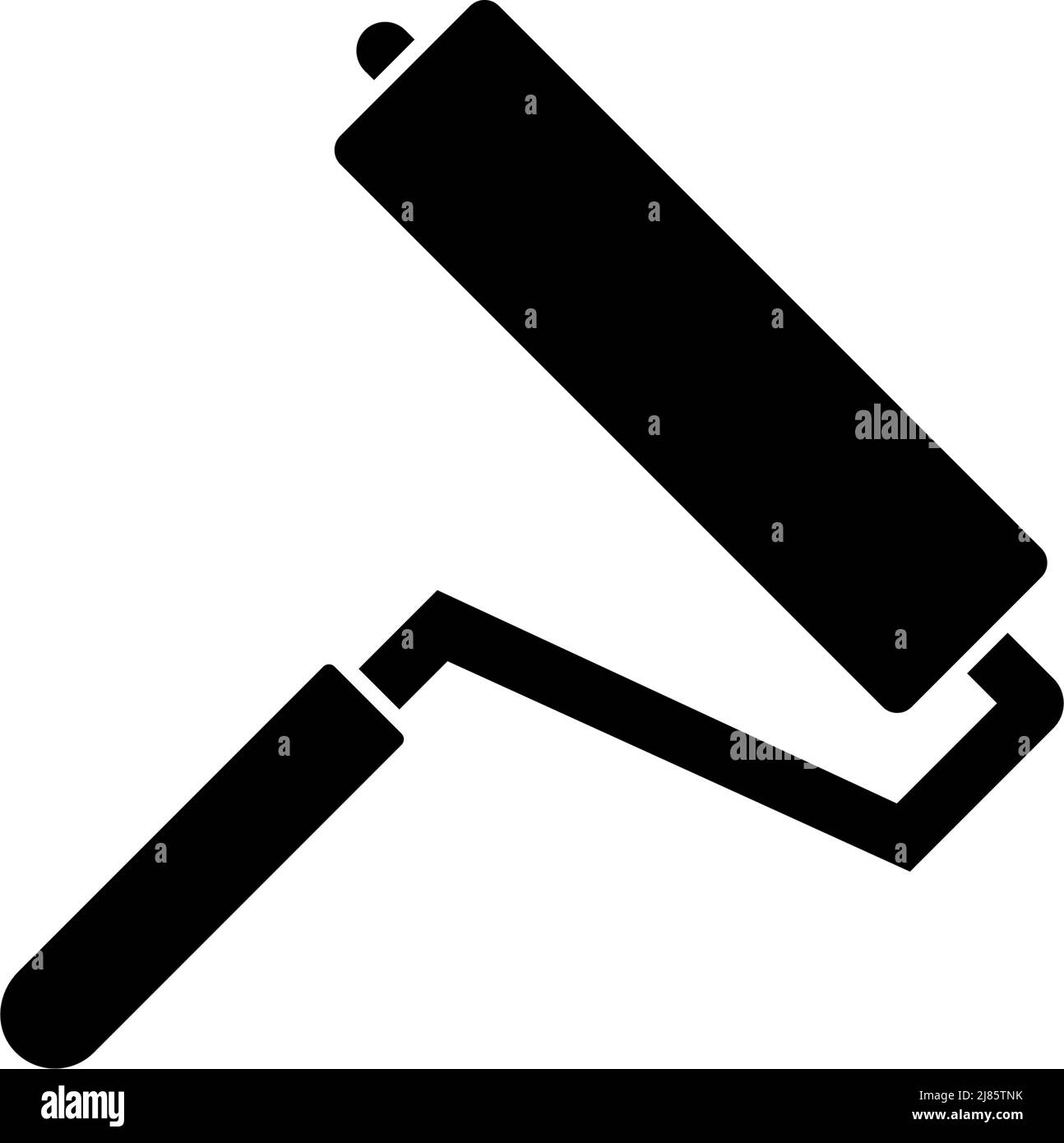 Rectangle button icon Paint roller. Button banner Rectangle badge ...