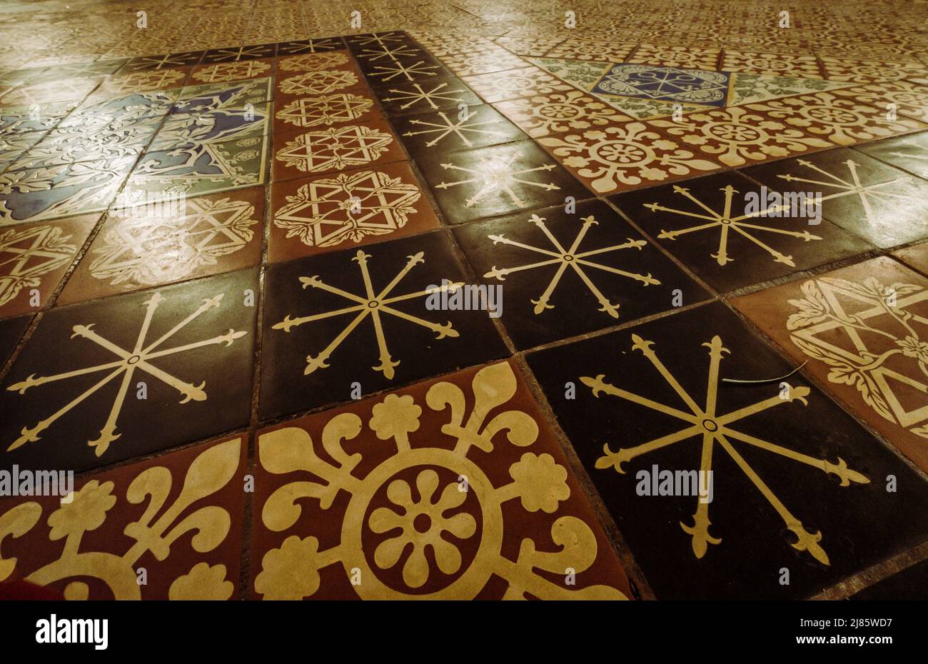 The beautiful medieval tiled floor in the Chapter House at York Minster ...