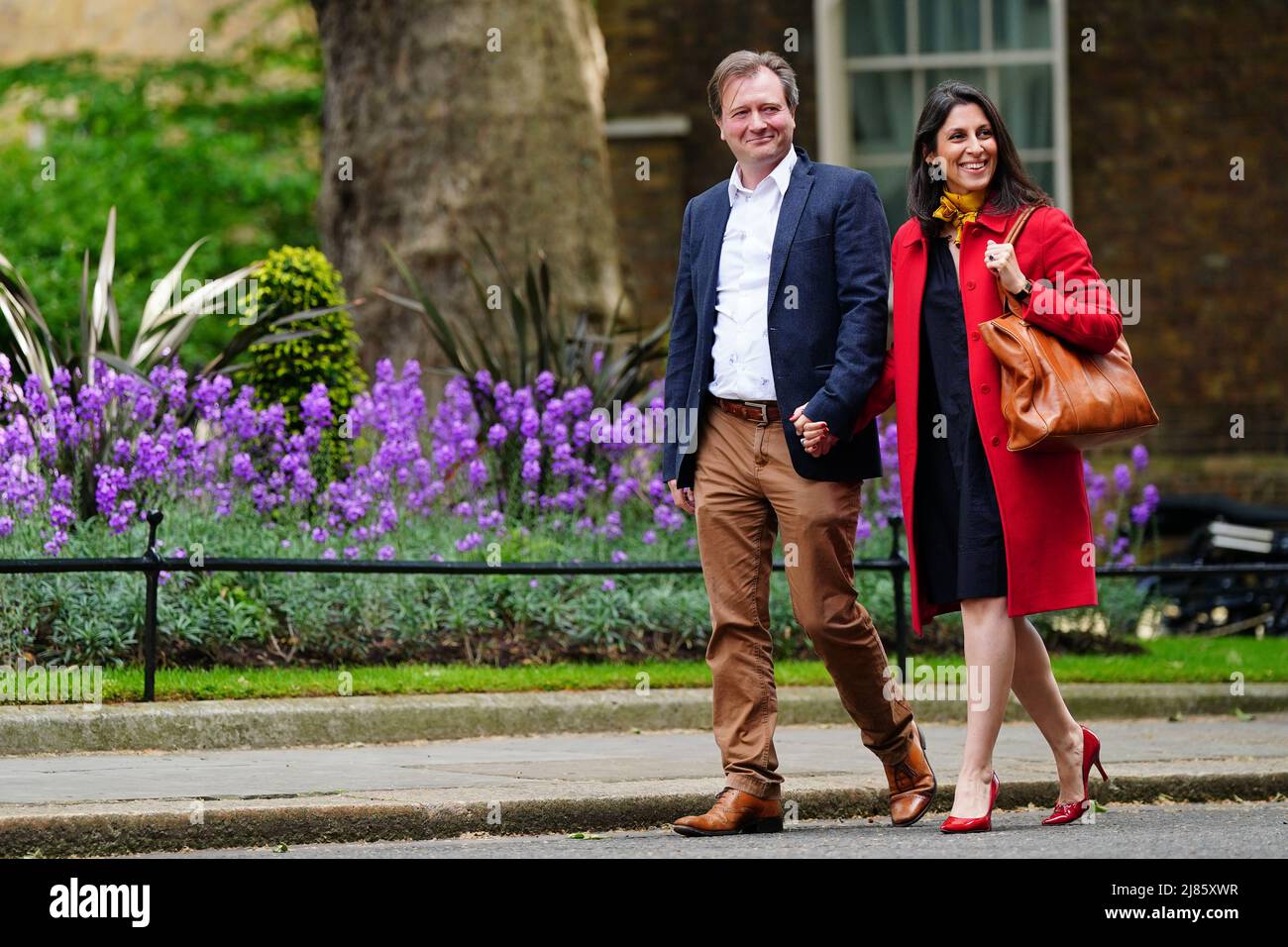 Nazanin Zaghari-Ratcliffe with her husband Richard Ratcliffe arriving in Downing Street, central ...