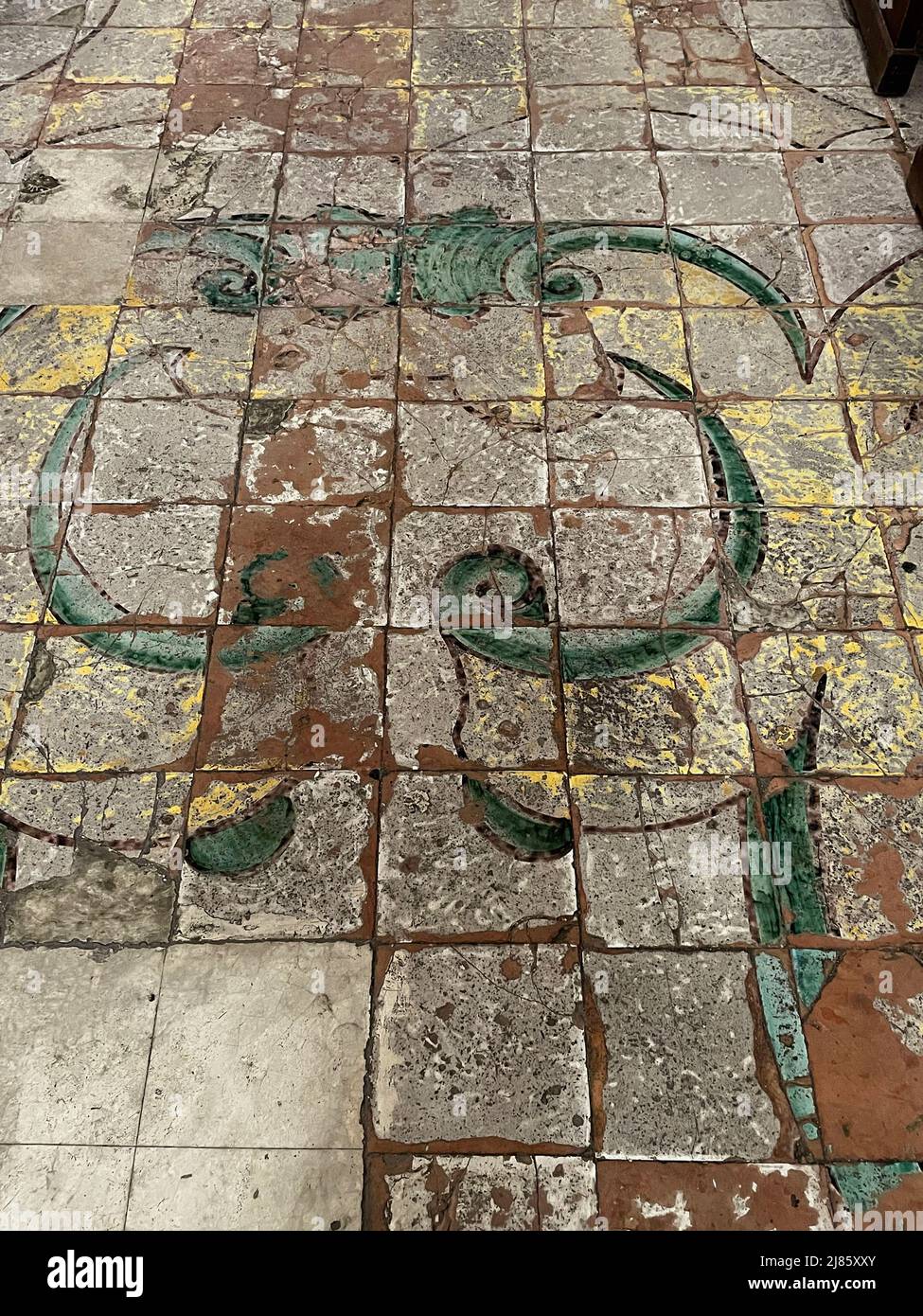 Bari, Italy. 17th century floor tiles inside Chiesa di San Giacomo ...