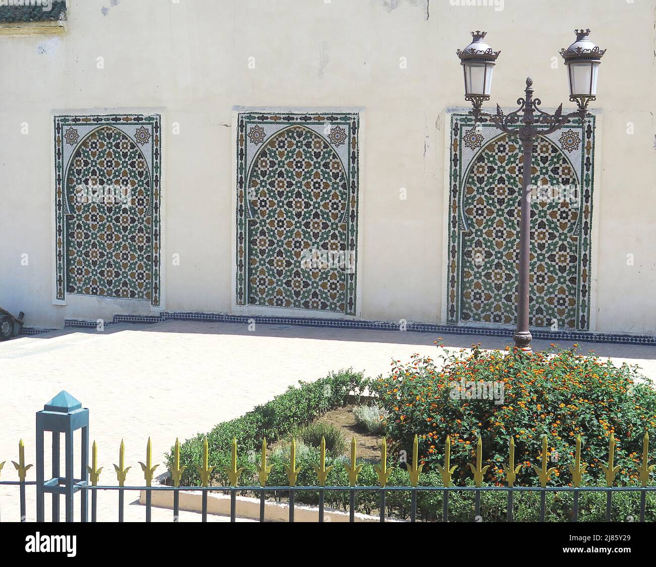 Architectural detail of doors and arches of the HassanII Minaret in ...