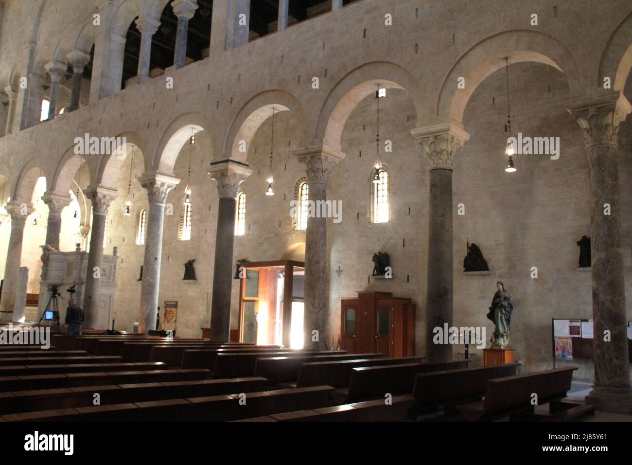 Bari, Italy. Beautiful interior of the Bari Cathedral (12th century ...