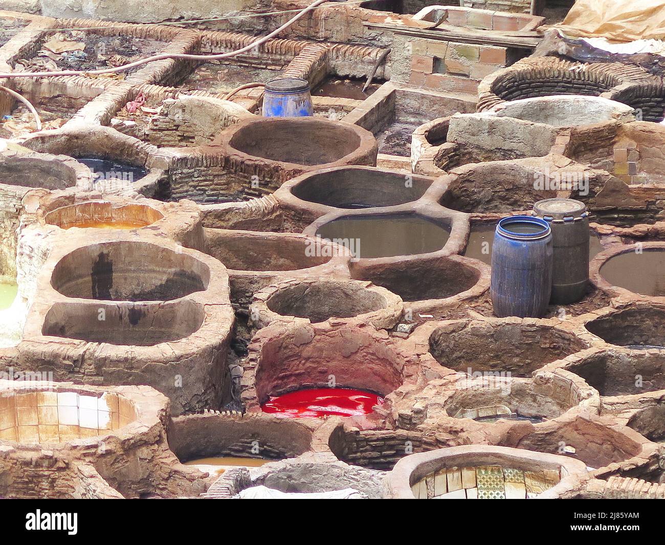 Dyes and colors in Fez, Morocco, Africa Stock Photo - Alamy