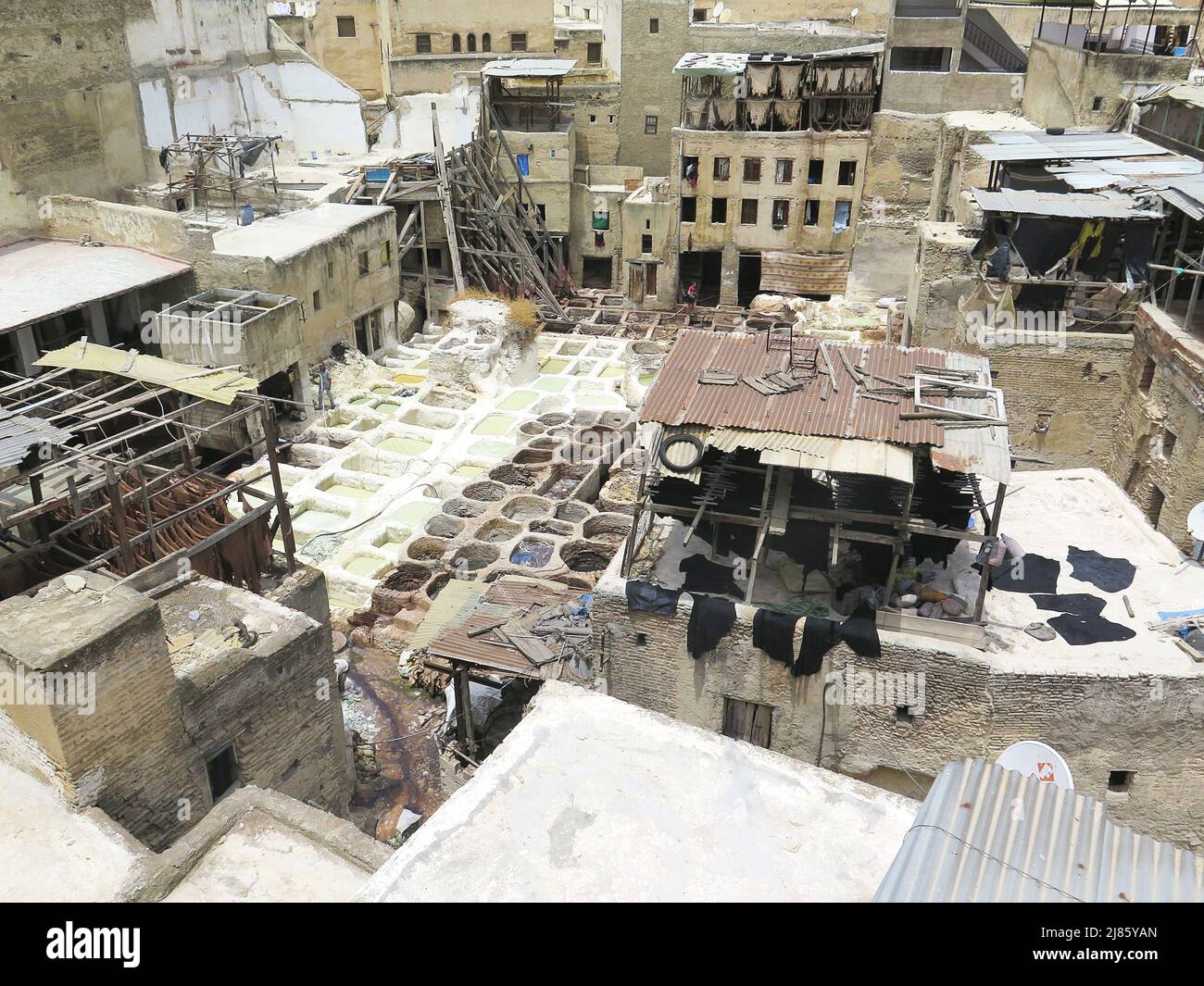 Dyes and colors in Fez, Morocco, Africa Stock Photo - Alamy