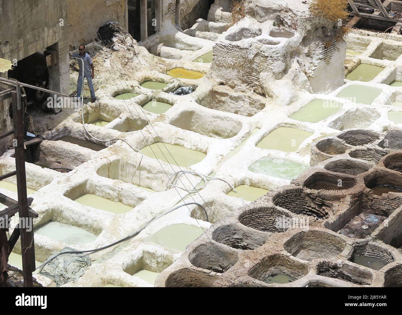 Dyes and colors in Fez, Morocco, Africa Stock Photo - Alamy