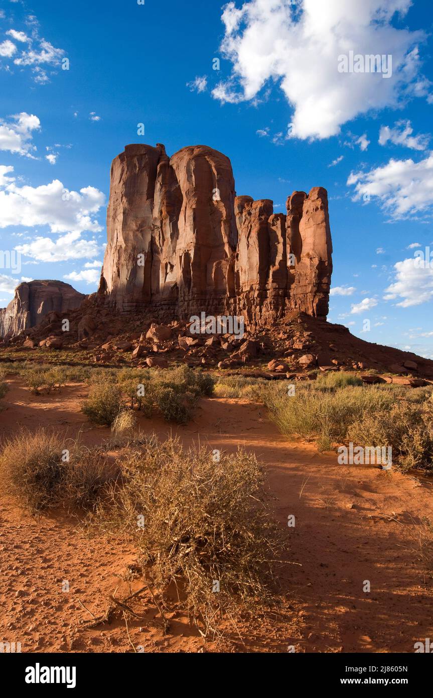 Rock formation and desert Monument Valley USA Stock Photo - Alamy