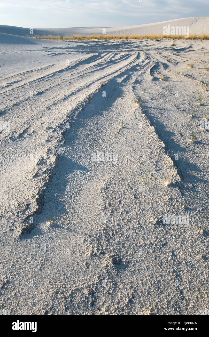Eroded ridges of compacted gypsum White Sands NM USA Stock Photo - Alamy