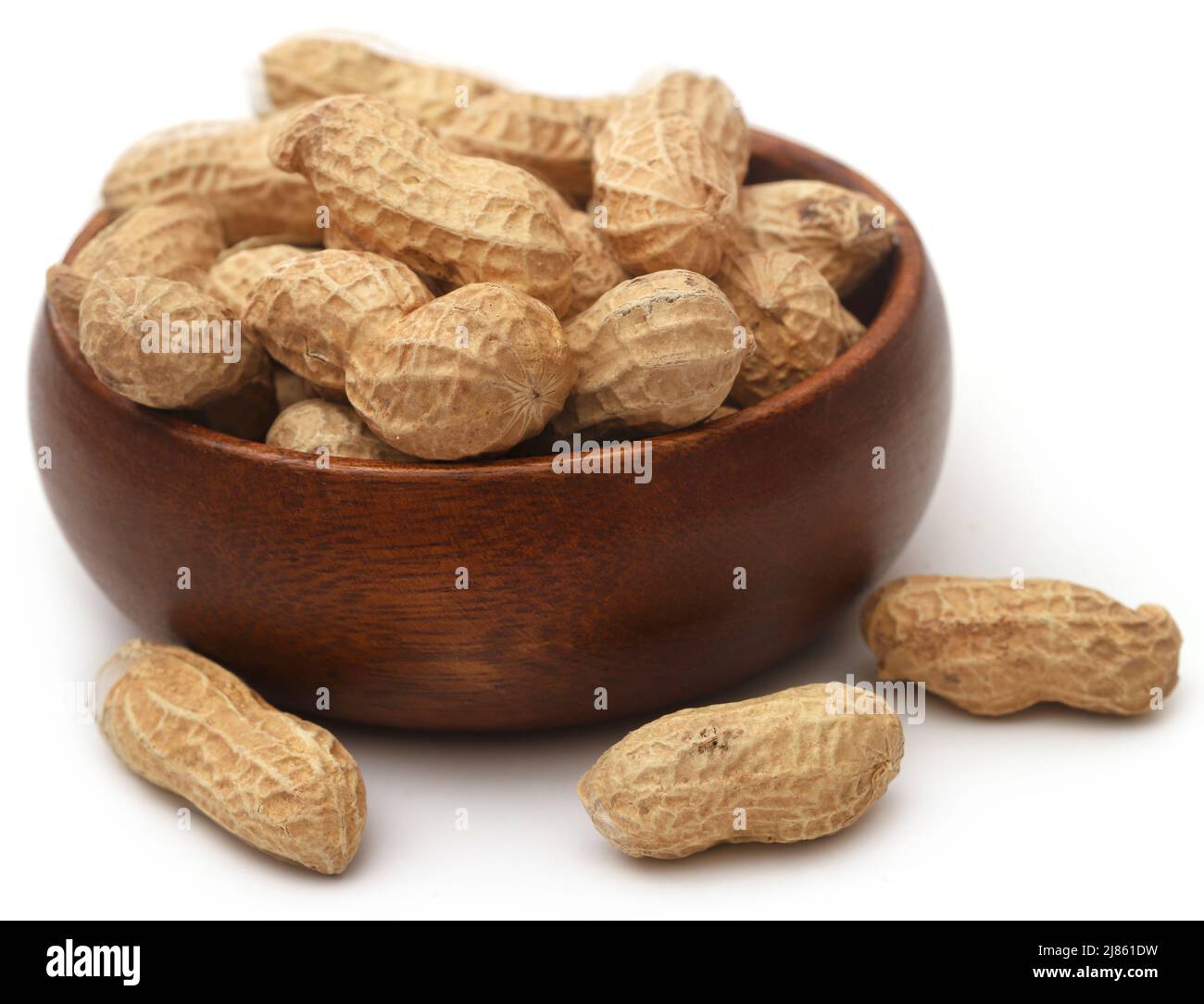 Fresh peanuts in wooden hi-res stock photography and images - Alamy