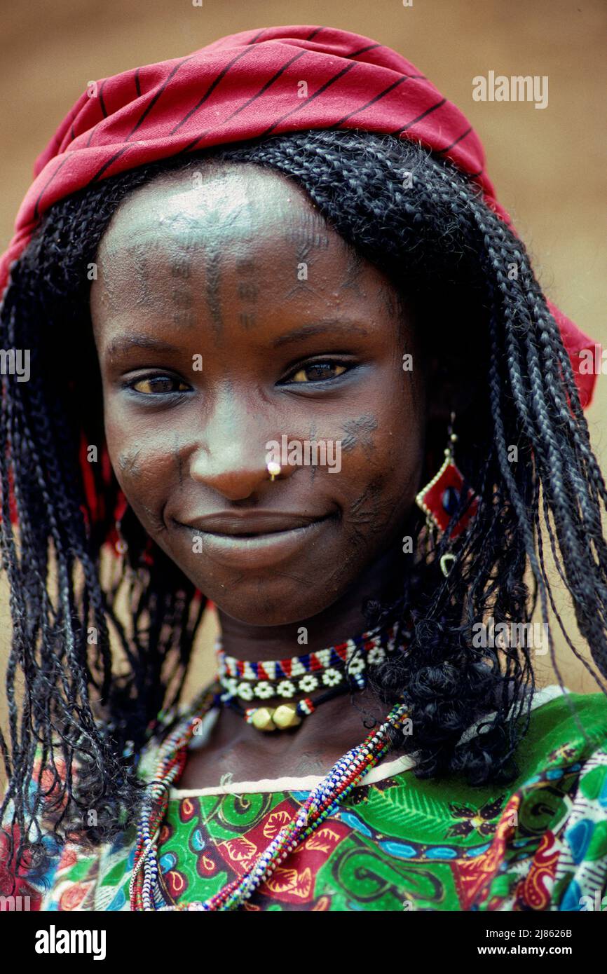 Portrait of girl Bororo North Cameroon Stock Photo - Alamy