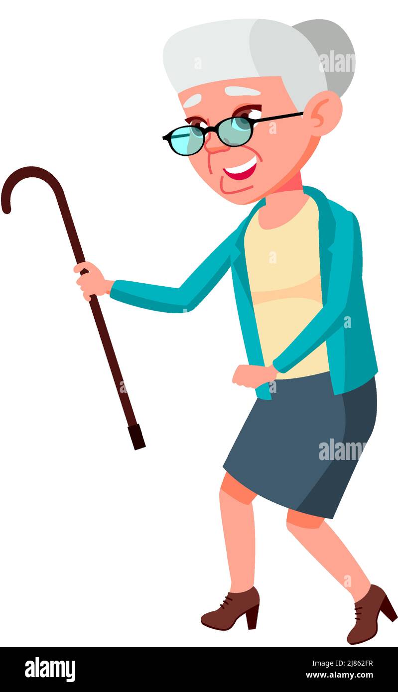 Old Woman Dancing Cartoon