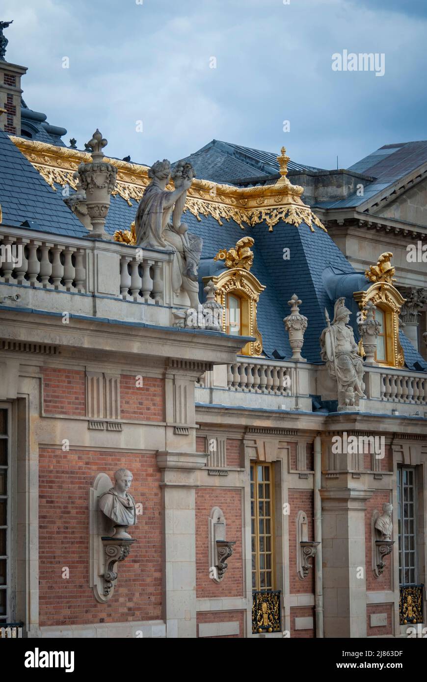 Gilded roof decoration of Versailles Palace Stock Photo - Alamy