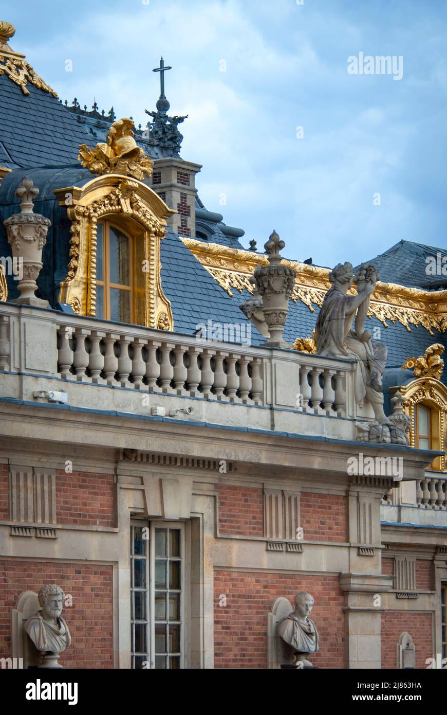 Gilded roof decoration of Versailles Palace Stock Photo - Alamy