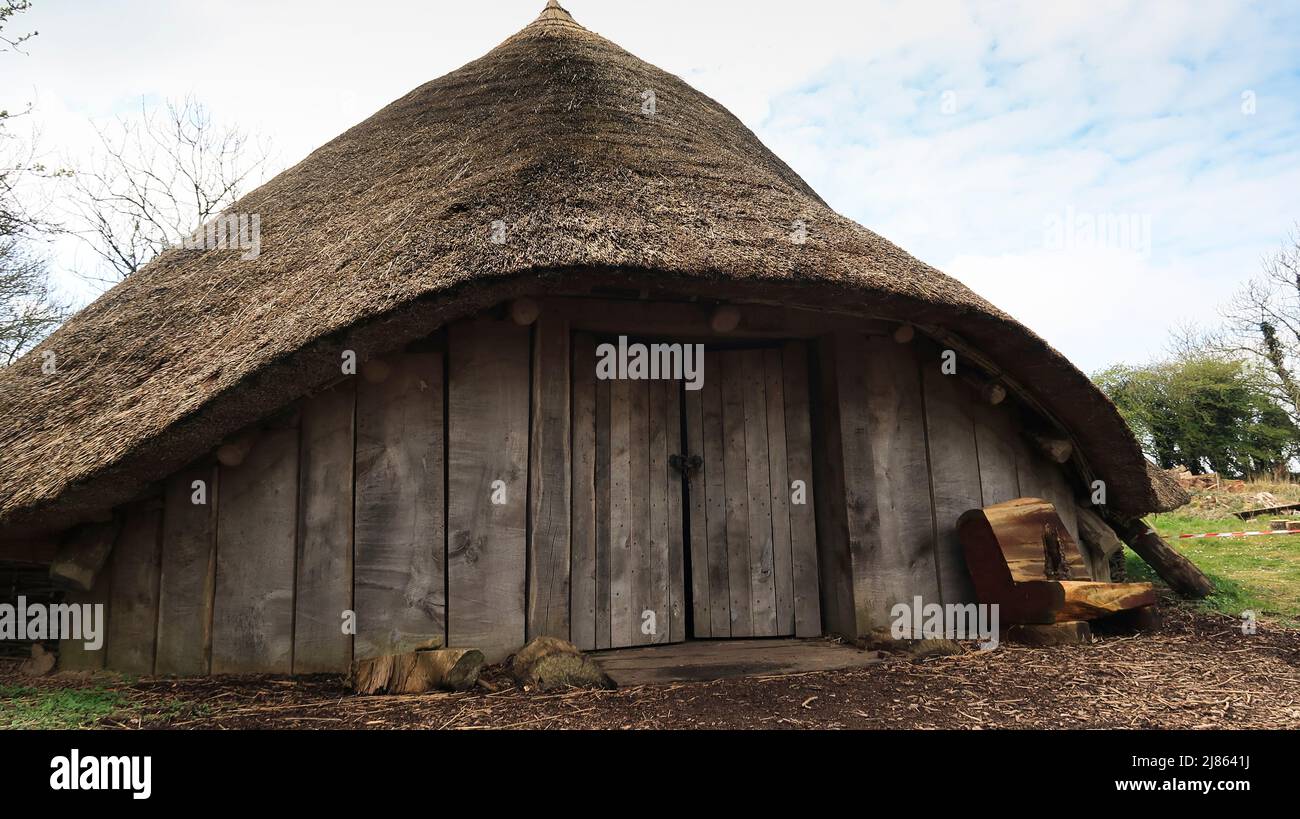 Iron Age Roundhouse reconstruction Whithorn Scotland Stock Photo - Alamy