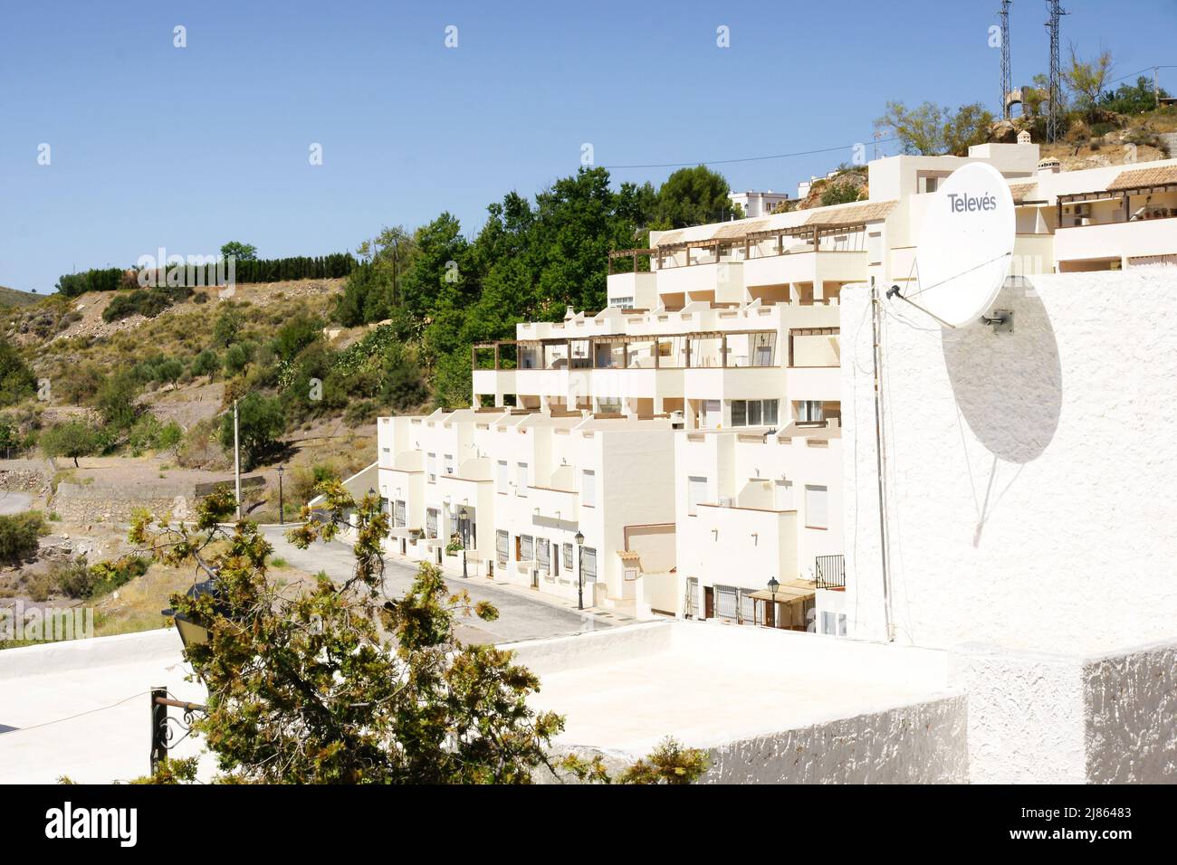 Panoramic and white facades in Enix, Almería, Spain, Europe Stock Photo ...