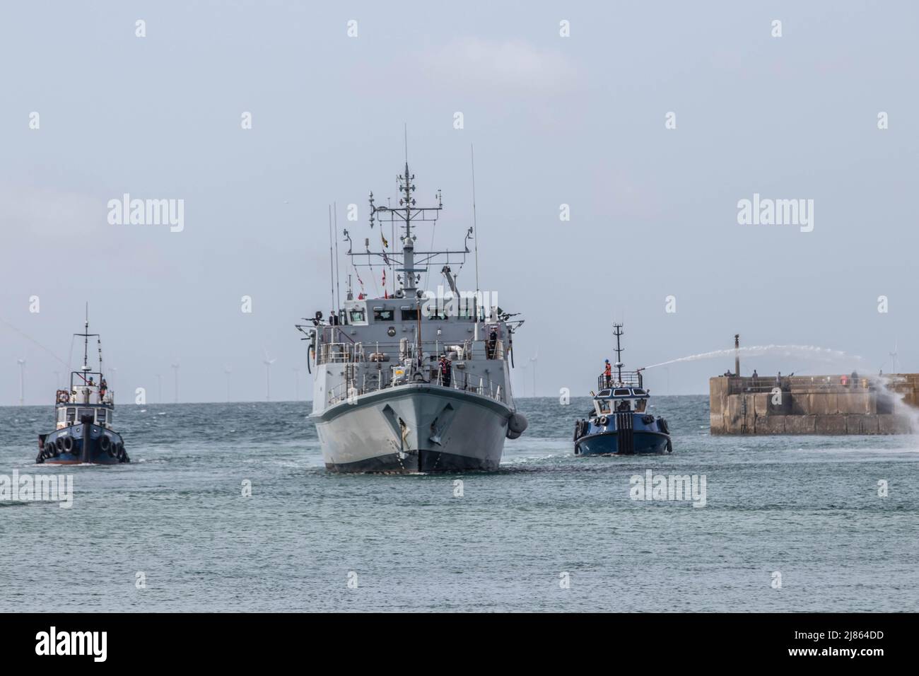 HMS Shoreham arriving at Shoreham Port this morning The boat was ...