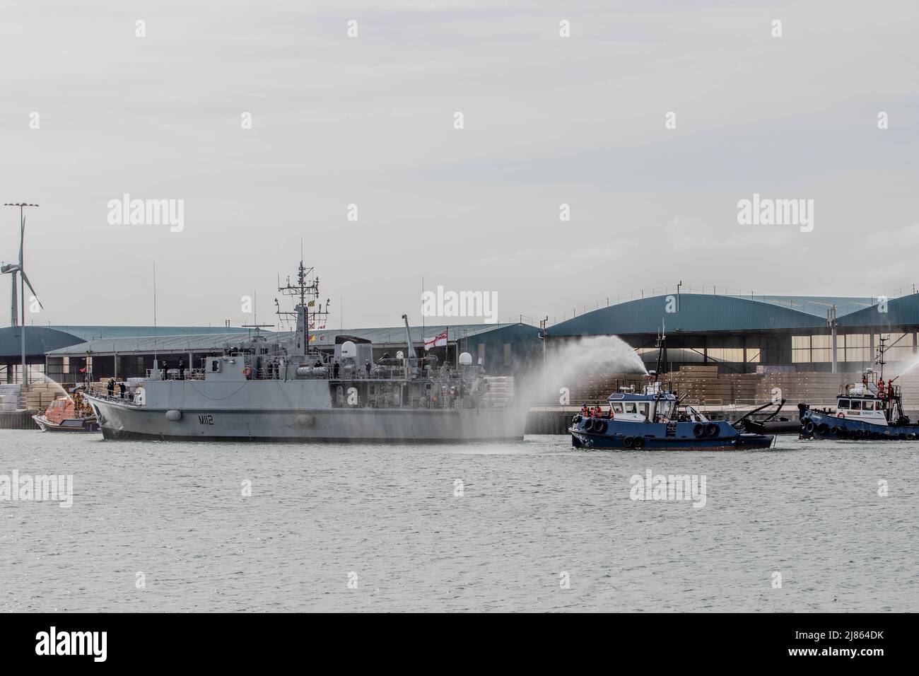 HMS Shoreham arriving at Shoreham Port this morning The boat was ...