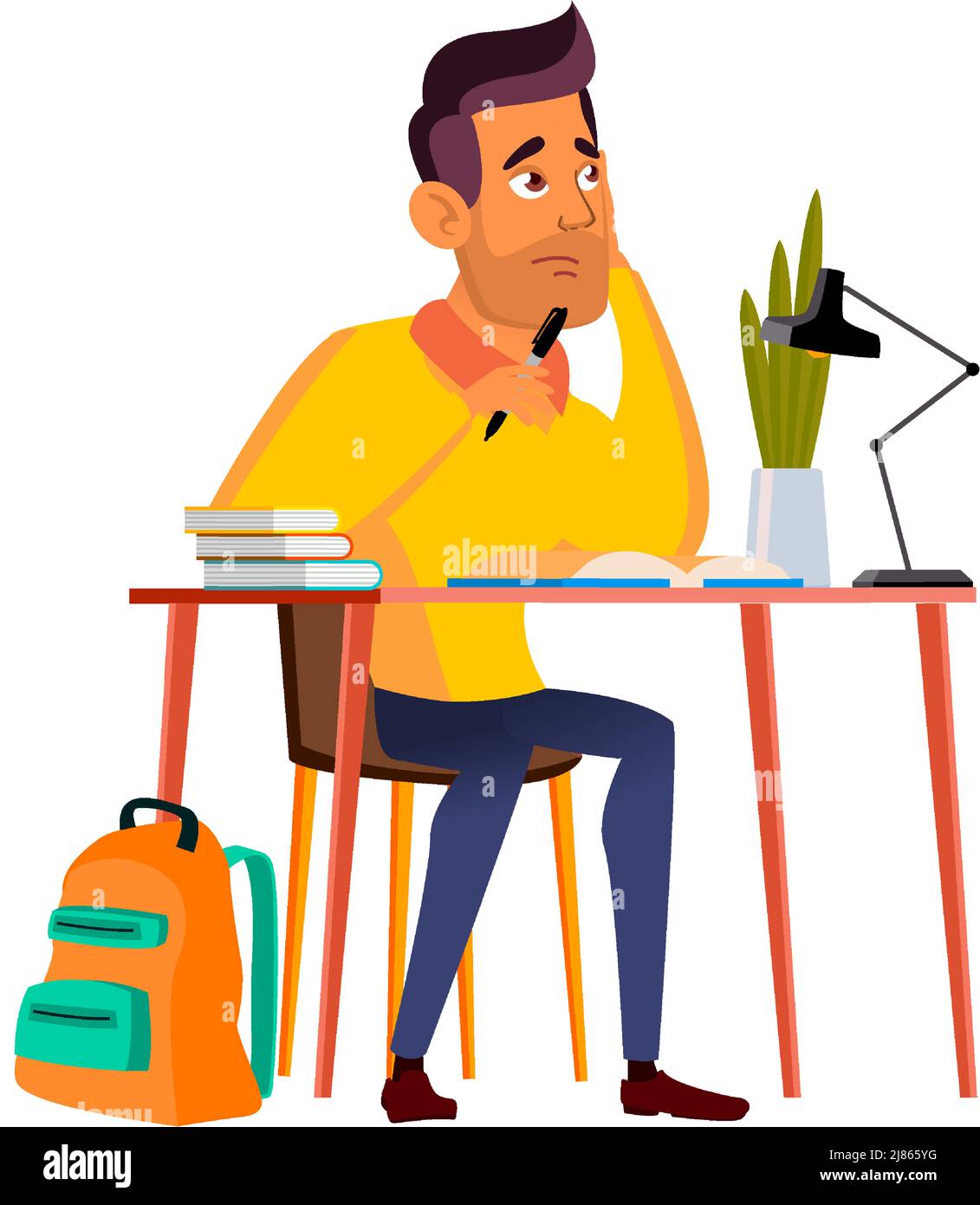 College thinker Stock Vector Images - Alamy