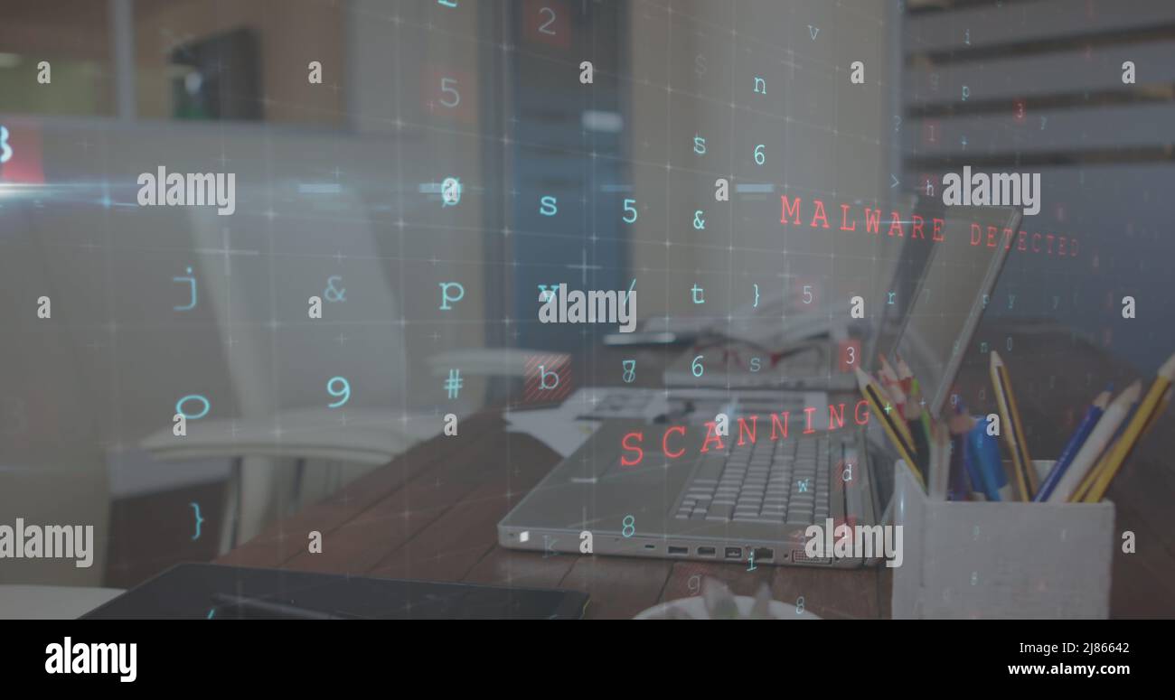 Office desk with security codes 4k Stock Photo - Alamy