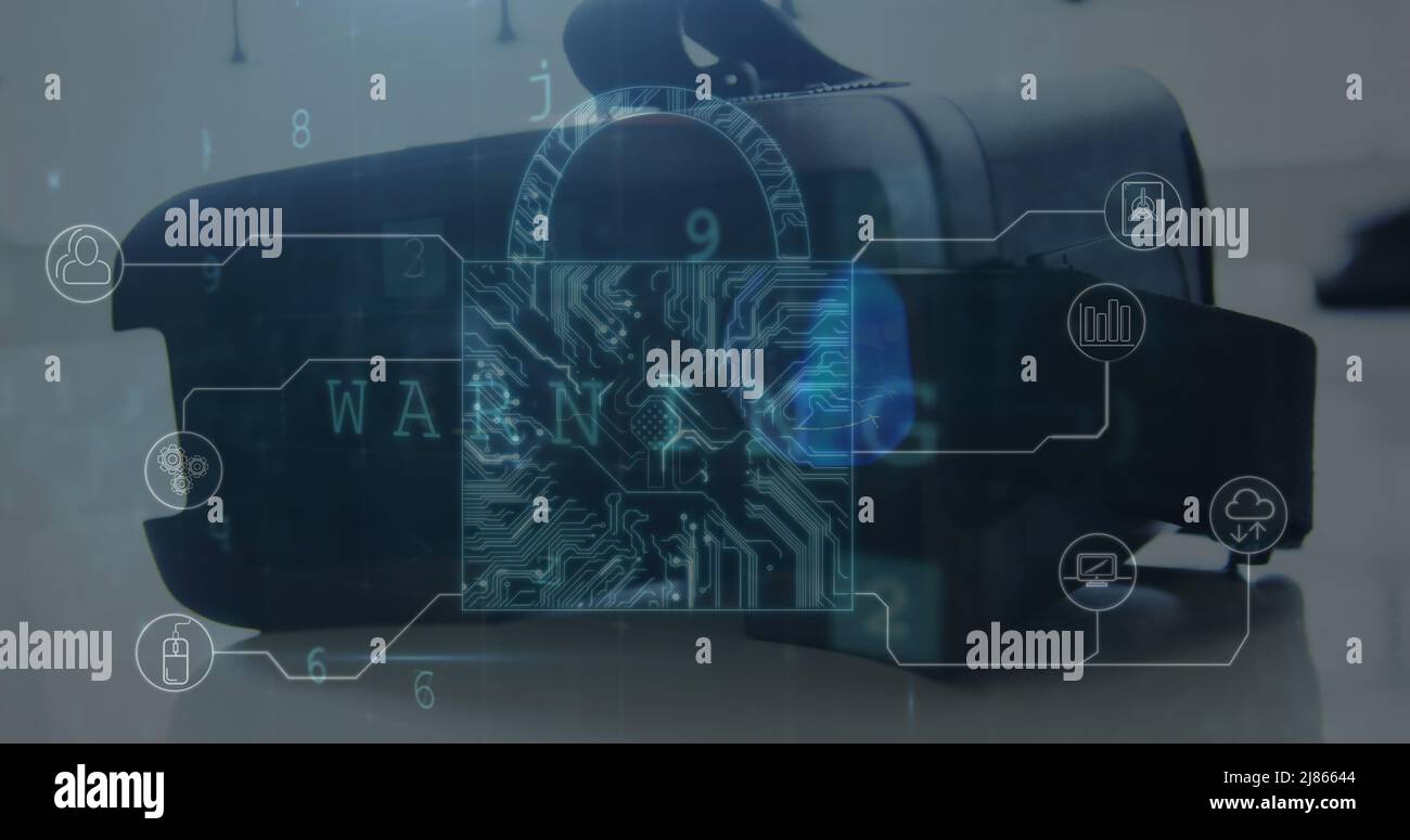 Virtual reality headset with security features 4k Stock Photo - Alamy