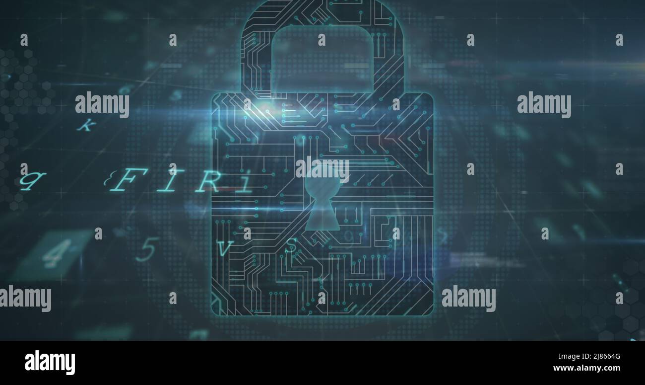 Digital lock with codes 4k Stock Photo - Alamy