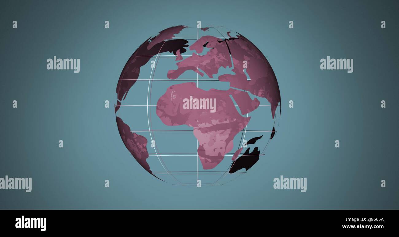 Rotating 3d world map hi-res stock photography and images - Alamy