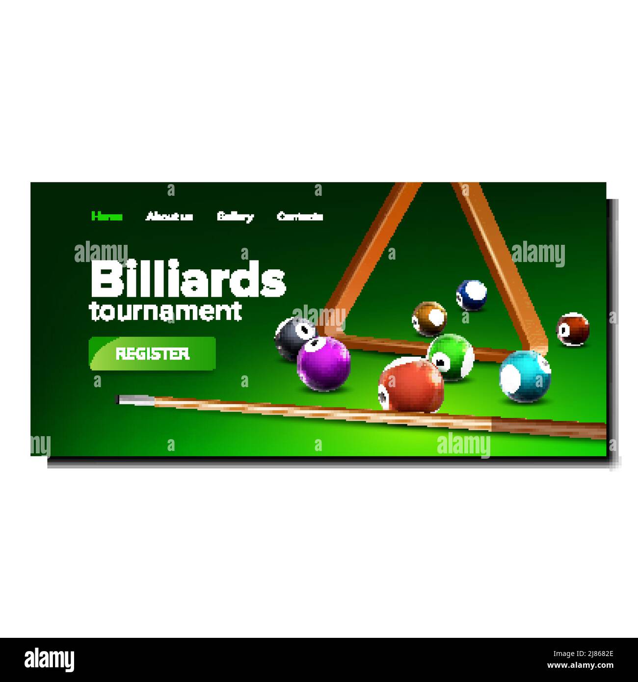Billiards Tournament And Championship Event Vector Stock Vector Image ...