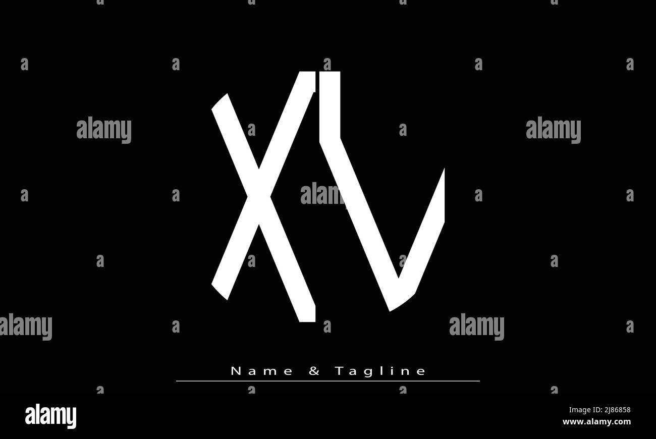 Xv initials logo Black and White Stock Photos & Images - Alamy