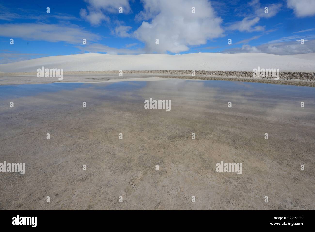 Gypsum Desert after rain - White Sands New Mexico Stock Photo - Alamy