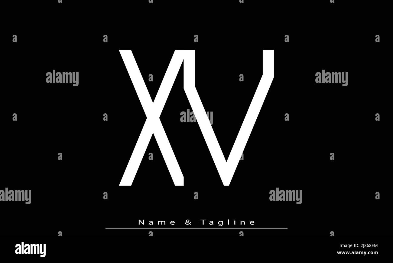 Alphabet letters Initials Monogram logo XV , VX Stock Vector Image ...