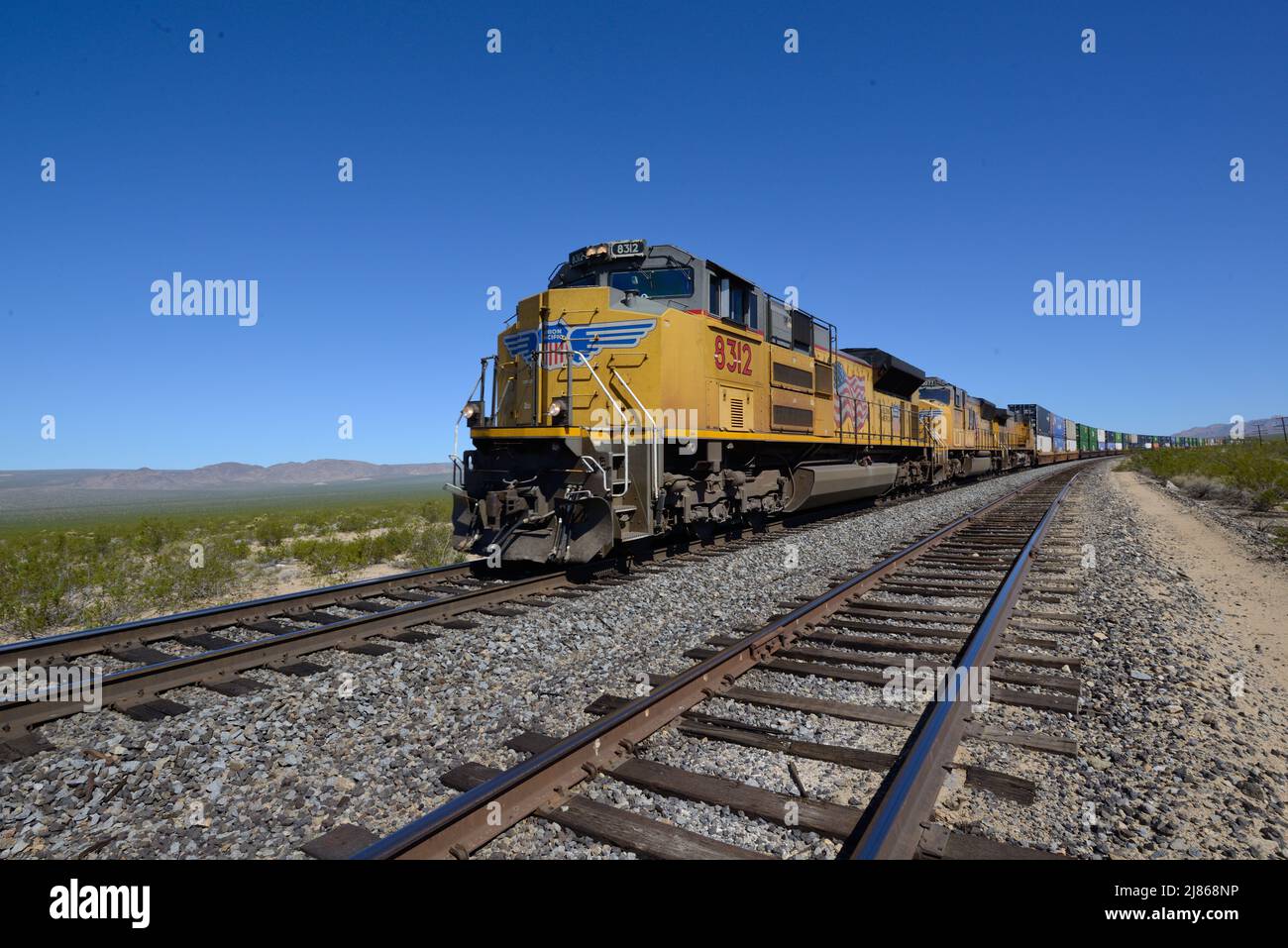 Union pacific railroad - Mojave National Preserve Californie Stock ...