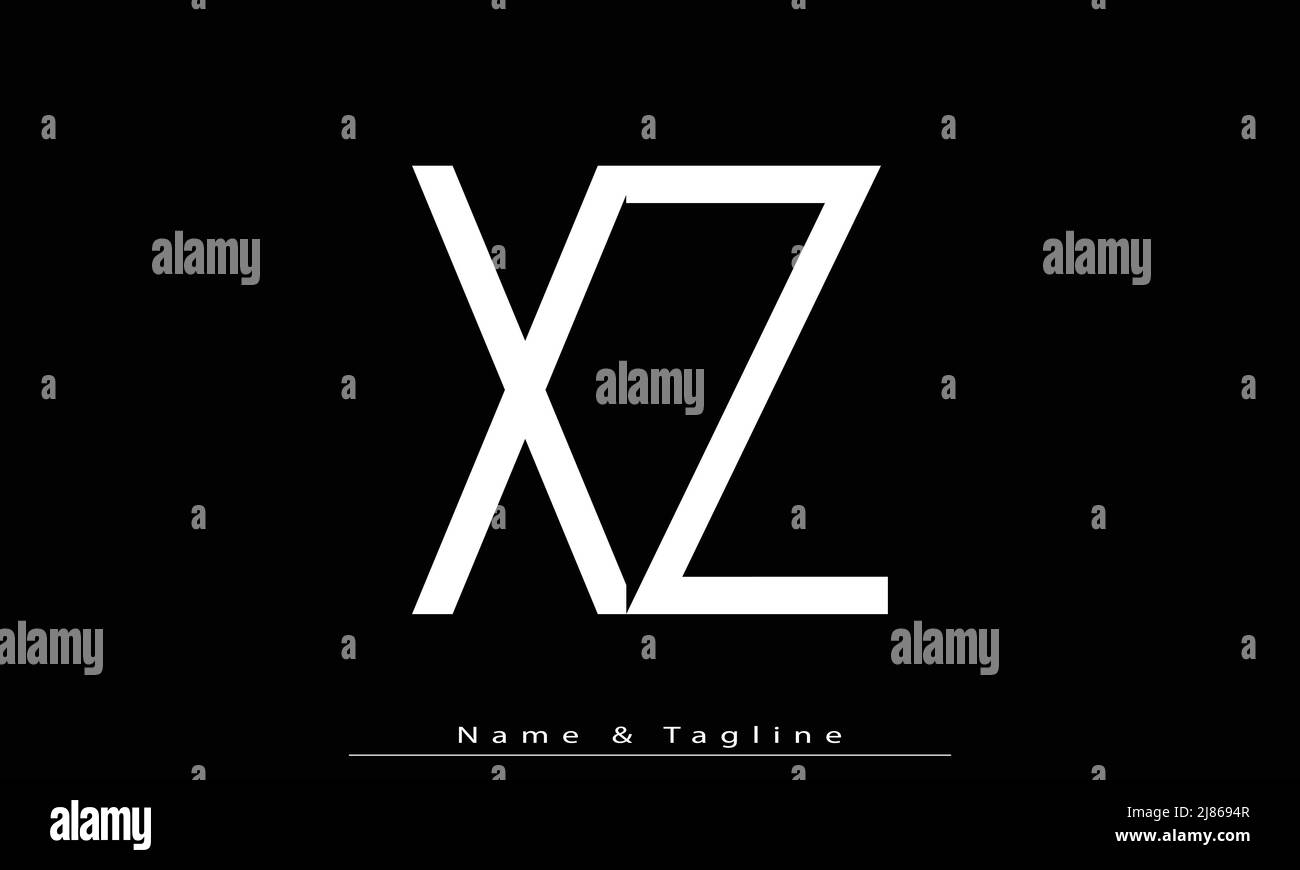 Xz modern logo Black and White Stock Photos & Images - Alamy