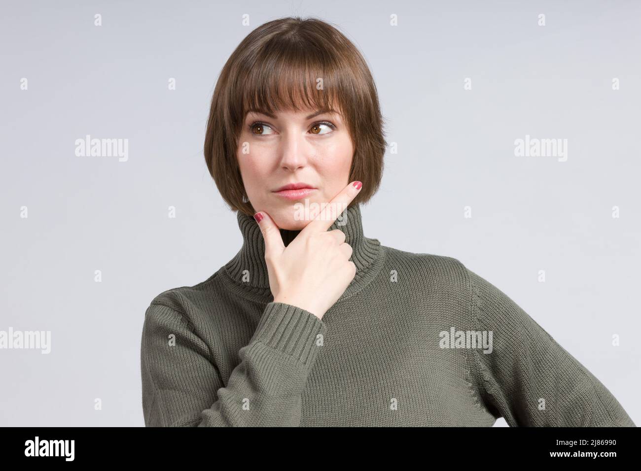 Woman thinking idea hi-res stock photography and images - Alamy