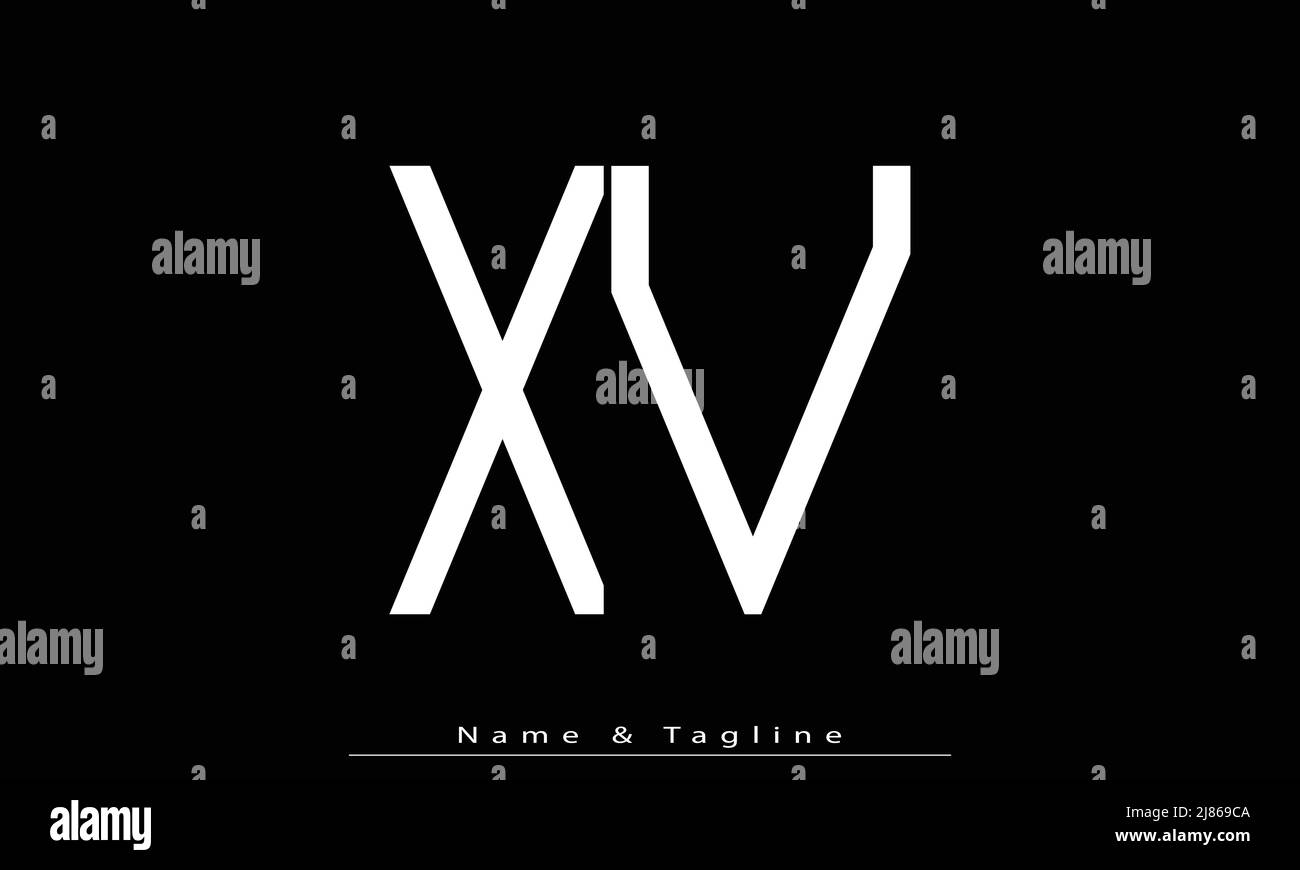 Alphabet letters Initials Monogram logo XV , VX Stock Vector Image ...