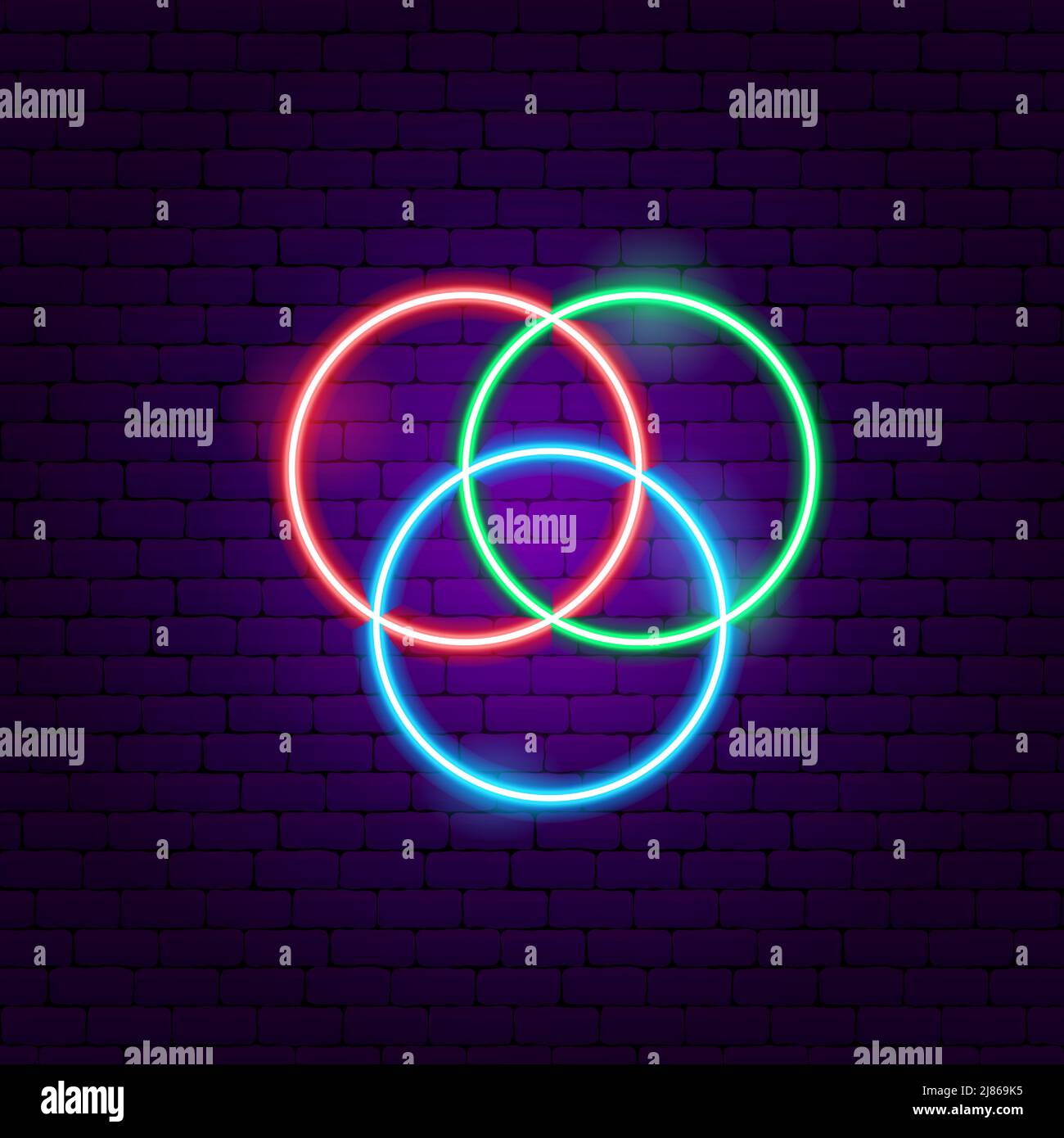 RGB Neon Sign. Vector Illustration of Color Scheme Promotion Stock ...