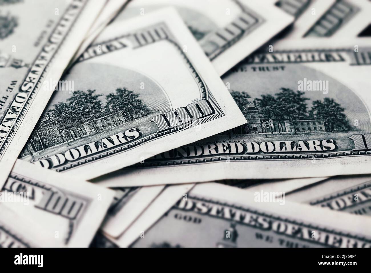 American paper dollar bills background. Hundred dollar banknotes ...