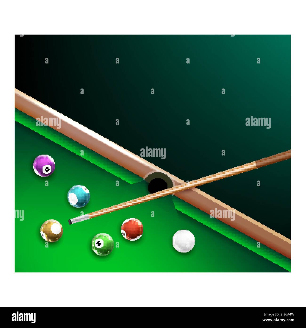 Billiards Championship Promotion Banner Vector Stock Vector Image & Art ...