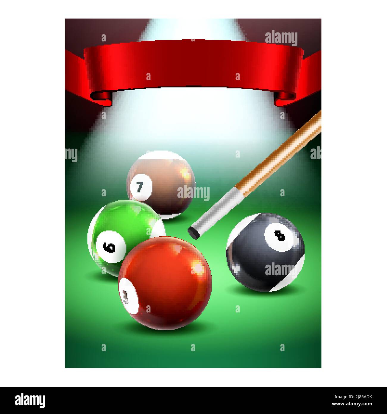 Billiards Tournament Promotional Poster Vector Stock Vector Image & Art ...