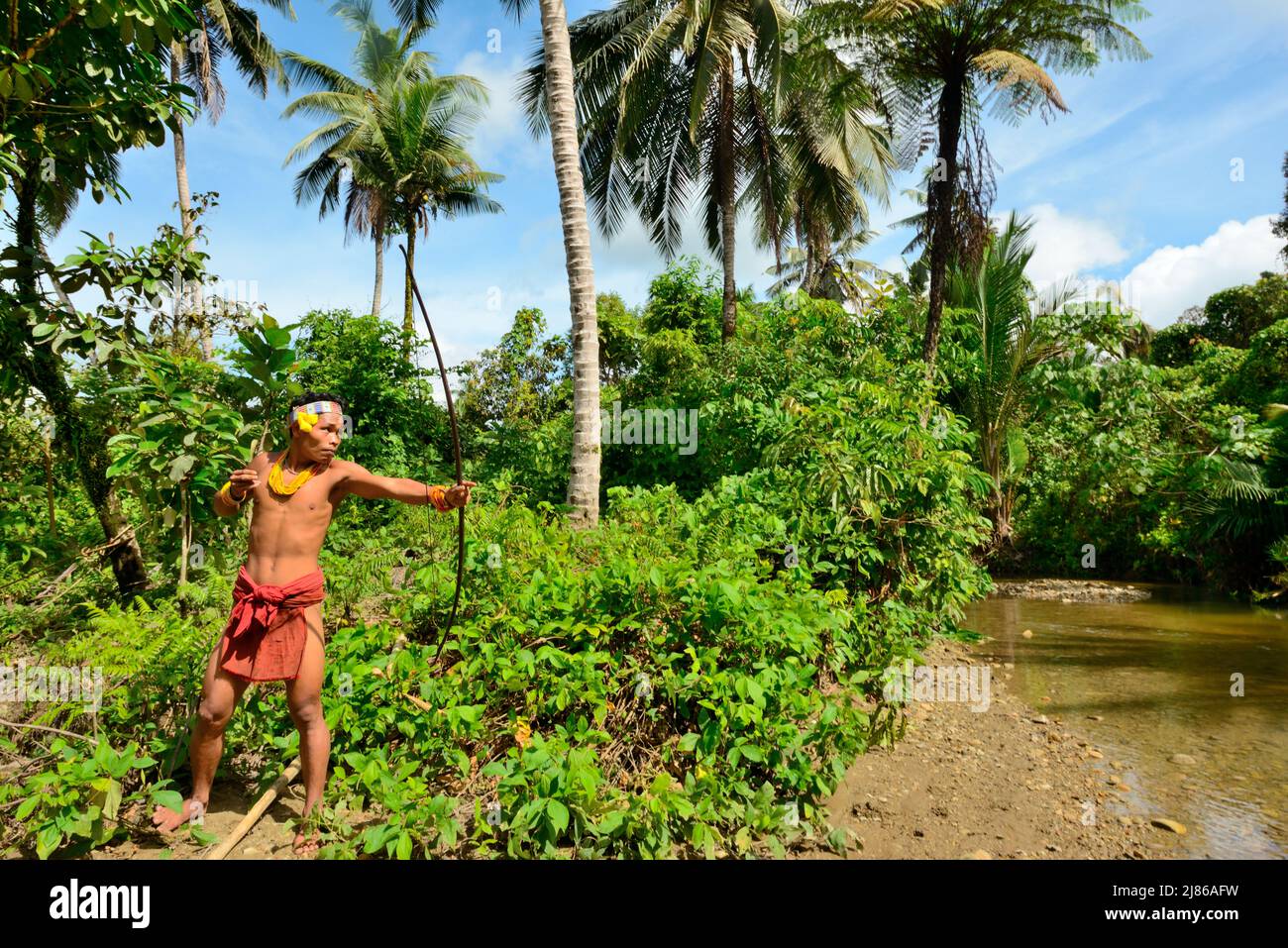 Mentawai hunter Siberut, Mentawai, Indonesia Stock Photo - Alamy