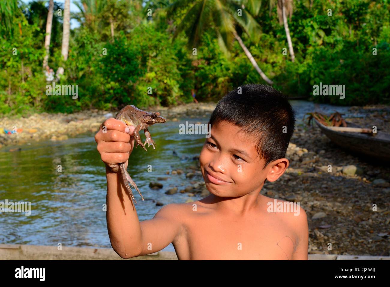 Boy frog catch hi-res stock photography and images - Alamy