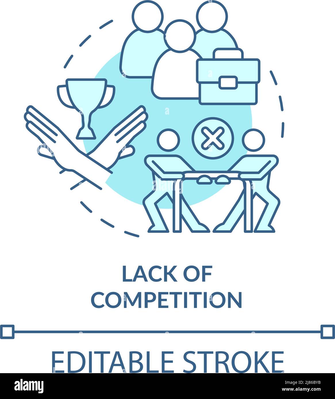 Lack of competition turquoise concept icon Stock Vector Image & Art - Alamy